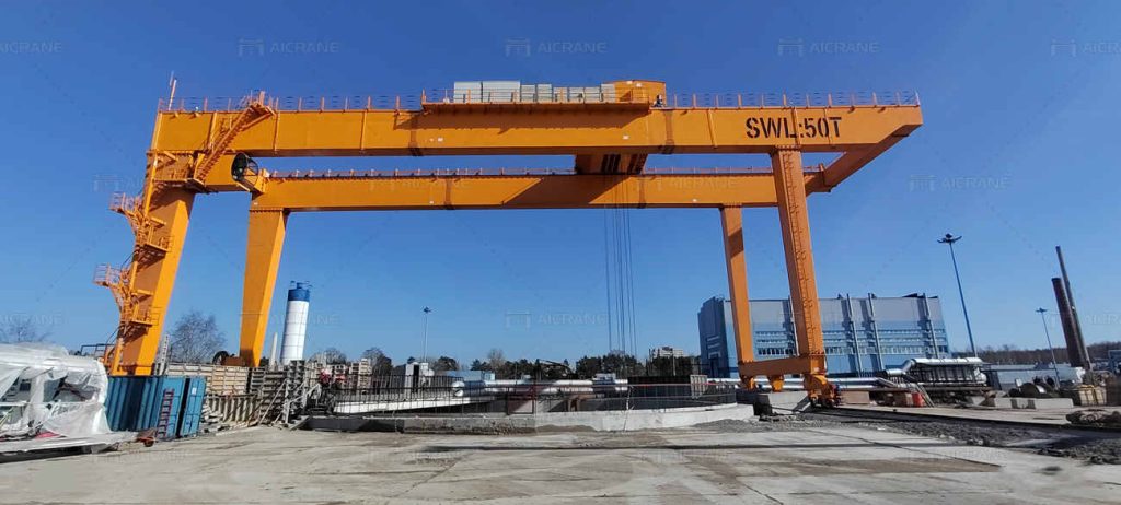 How to Use a Gantry Crane 50 Ton for Concrete Blocks Handling ...